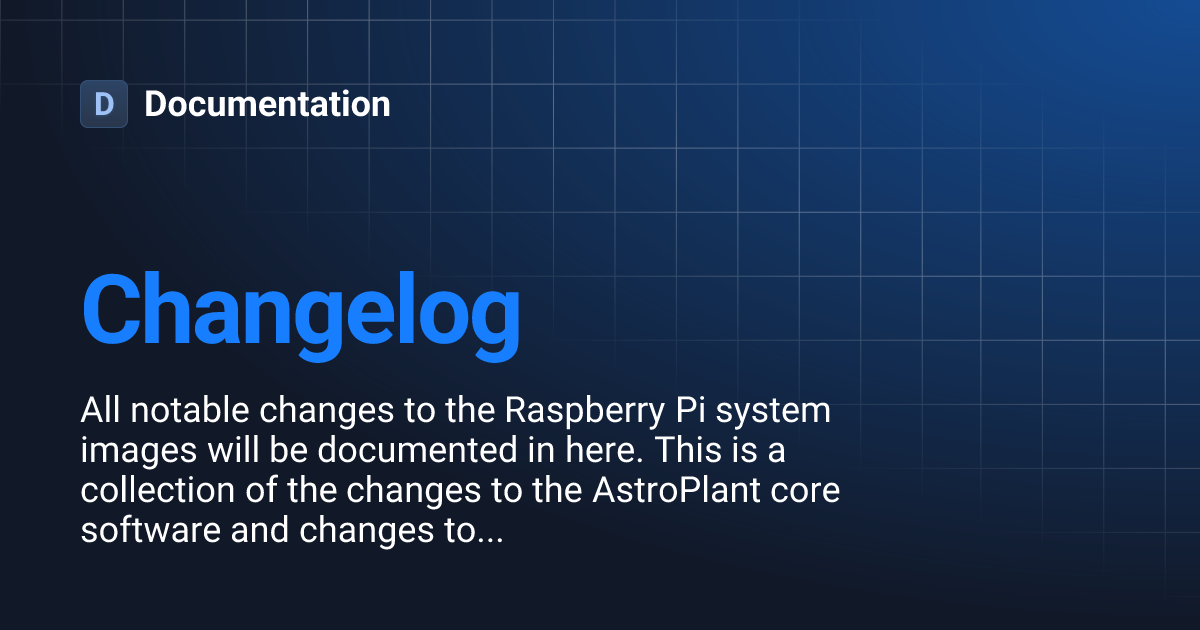 Changelog | Documentation